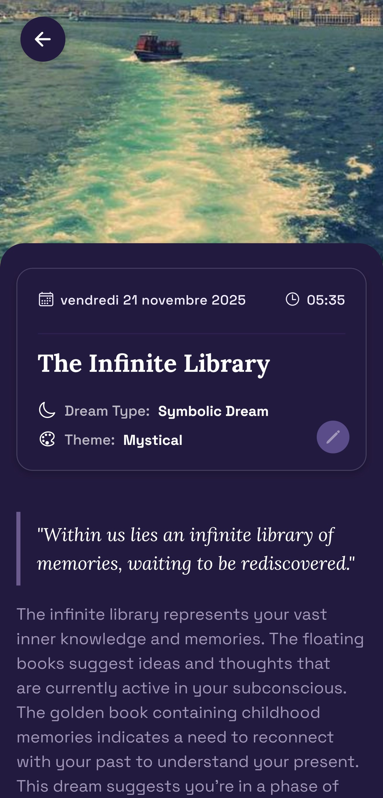 Noctalia: Dream Journal with AI Interpretation
